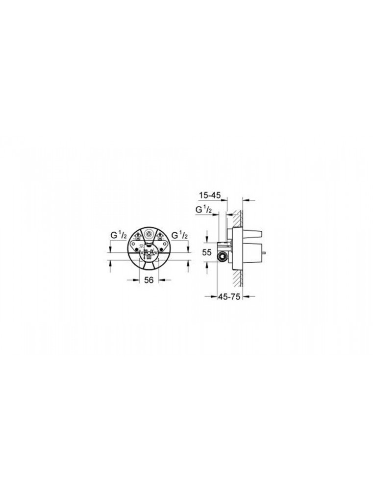 CORPS ENCASTRE DOUCHE R:33964 GROH pour Mitigeur Encastrable Douche...